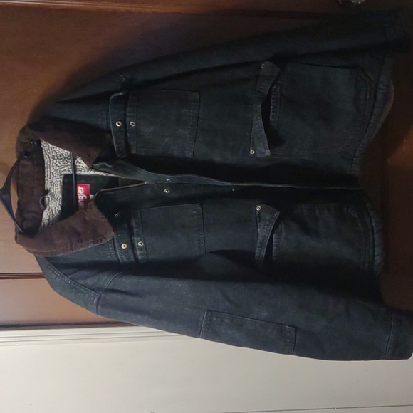 Wrangler | Jackets & Coats | Vintage Wrangler Black Denim Chore Jacket ...